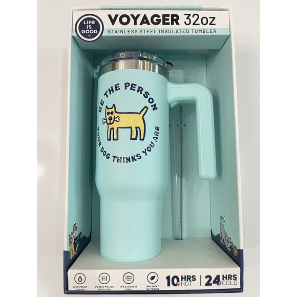 Life Is Good | Dining | New Life Is Good Voyager 32 Oz Stainless ...